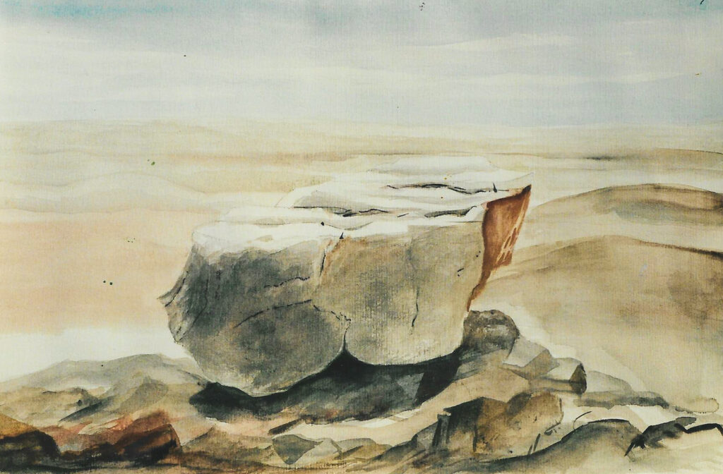 Altar Stone View Over Tankwa Karoo - By - Sandpiper Art Gallery